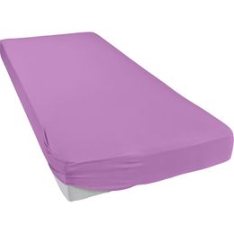 bellana Spannbettlaken &raquo;bellana Aqua mit Elasthan, 160 g/m&sup2;&laquo; Spannbetttuch f&uuml;r Matratzen bis 35cm H&ouml;he, b&uuml;gelfrei, faltenfrei lila Jersey-Elasthan, 
