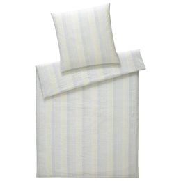 Elegante Bettw&auml;sche &raquo;Dueodde&laquo; 2 Stk. angenehmes Hautgef&uuml;hl gr&uuml;n Seersucker, Obermaterial: 100% Baumwolle B/L: 135cm x 200cm, 1 Stk., 1 Stk., Seersucker, B/L: 