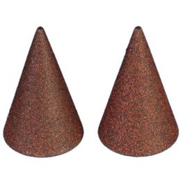 Liedeco Gardinenstangen-Endst&uuml;ck &raquo;Cone&laquo; f&uuml;r Gardinenstangen &Oslash; 16 mm braun 2 Stk.