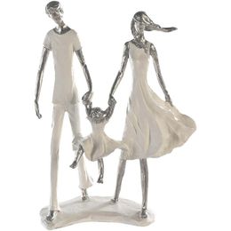 Casablanca by Gilde Dekofigur &raquo;Skulptur Familie Family wei&szlig; H. 12 cm&laquo; Mit Spruchkarte, wei&szlig;, Wohnzimmer wei&szlig; Kunstharz B/H/T: 31cm x 12cm x 23cm