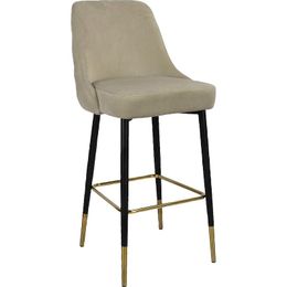 Kayoom Hochstuhl &raquo;Barstuhl Mojo, gesteppte R&uuml;ckenlehne&laquo; () 1 Stk.modern, elegant, Unaufdringliche moderne Farbauswahl grau Polyester B/H/T: 53cm x 110cm x 