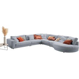 3C Candy Ecksofa &raquo;Enisa II, bequem und komfortabel, Mega Familiensofa, L-Form&laquo; incl. 3 Flatterkissen, wahlweise mit Flecken-Schutz-Bezug Easy care 
