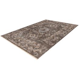 Obsession Teppich &raquo;My Laos 466&laquo; rechteckig 9 mm H&ouml;he orientalisches Design, mit Fransen, Wohnzimmer, auch als L&auml;ufer grau Polyester B : 80cm 1 Stk., 9mm, L: 