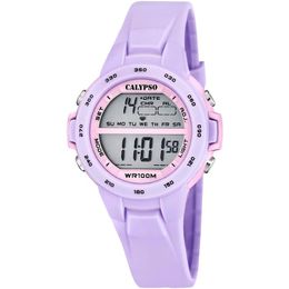 Calypso Watches Damen Calypso Watches Chronograph &raquo;Junior Collection&laquo; Kinderuhr,Damenuhr,Quarzuhr,Armbanduhr,Digitaluhr, bis 10 bar wasserd. lila 