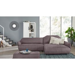 Creation BY ROLF BENZ Ecksofa &raquo;CR.480, Designecksofa, L-Form&laquo; Wahlweise aus Leder oder Chenille lila Luxus-Microfaser (100% Polyester) B/H/T: 298cm x 