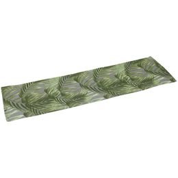 GO-DE Tischl&auml;ufer (L/B): 140x40 cm gr&uuml;n Baumwolle, Polyester B/L: 40cm x 140cm, rechteckig