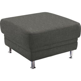 3C Carina Polsterhocker &raquo;Korfu&laquo; passend zur "Korfu"-Serie, Easy Care-Stoff: Reinigung mit Wasser grau Chenille Easy care (100% Polyester);Struktur (