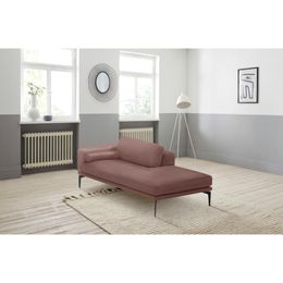 Egoitaliano Ottomane &raquo;Masu, Design trifft super Sitzkomfort, mit toller Detailverarbeitung&laquo; R&uuml;ckenkissen und Armteilrolle f&uuml;r mehr Komfort, mit Metallf&uuml;&szlig;en rosa 