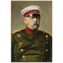 Artland Wandbild &raquo;Otto von Bismarck&laquo; Menschen 1 Stk. tlg. als Leinwandbild, Poster in verschied. Gr&ouml;&szlig;en gr&uuml;n Leinwand B/H/T: 40cm x 60cm, Leinwandbild 