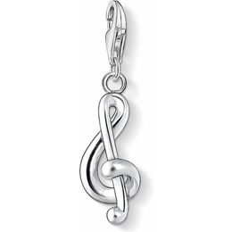 Thomas Sabo Damen Thomas Sabo Charm-Einh&auml;nger &raquo;Notenschl&uuml;ssel-Optik&laquo; silber Einheitsgr&ouml;&szlig;e
