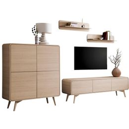 Home Affaire Wohnwand &raquo;Torsby, moderne Anbauwand, Komplettset im Scandi-Stil&laquo; Set, 4 Stk. tlg. Holzwerkstoff B/H/T: 308cmcm x 170cmcm x 39cmcm