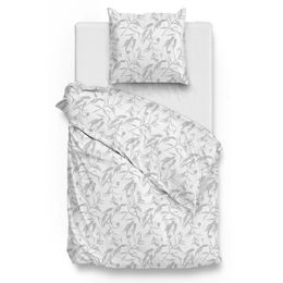 ZO HOME Bettw&auml;sche &raquo;Fiori-di-Satinado&laquo; 2 Stk. Bettw&auml;sche aus 100% Baumwolle, hochwertiges Mako-Satin wei&szlig; Mako-Satin, Obermaterial: 100% Baumwolle B/L