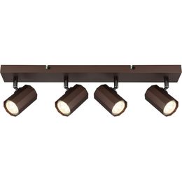 Globo LIGHTING Deckenstrahler &raquo;JAMES&laquo; GU10 1 Stk. Deckenspot/Wohnzimmer/Flur/Schlafzimmer braun &Oslash; 6cm H: 53cm, 1 Stk.