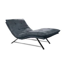 W.Schillig Relaxliege &raquo;daily dreams&laquo; in Waffelkissen-Optik, wahlweise mit Motor, Kufengestell, in 2 Breiten blau Longlife Xtra-Leder Z69: Das 