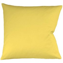 Fleuresse Kissenbezug &raquo;Colours Mako Satin, 100% Baumwolle, mit Rei&szlig;verschluss&laquo; Mako Satin, gl&auml;nzend, glatt, Premium Qualit&auml;t gelb Mako-Satin, Mako-