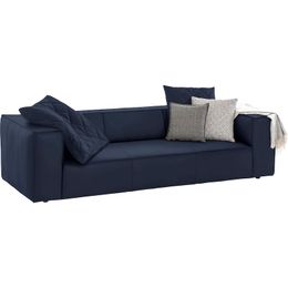 W.Schillig Sofakissen &raquo;around-the-block&laquo; Dekokissen mit Steppung blau Longlife Xtra-Leder Z59: Glattleder mit modischer Pr&auml;gung. Hautst&auml;rke 0, 9 - 1, 