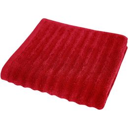 Dyckhoff Handtuch &raquo;Wellenstreifen&laquo; rot Frottier, Obermaterial: 100% Baumwolle B/L: 50cmx100cm, 1 Stk., Frottier