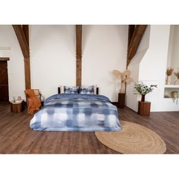 Kayori Bettw&auml;sche &raquo;Koya&laquo; 2 Stk. Hergestellt aus GOTS-zertifizierter Bio-Baumwolle blau Mako-Satin, Obermaterial: 100% Baumwolle B/L: 135cm x 200cm, 1 