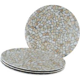 Creatable Pizzateller &raquo;Stone Collection Siena, Teller Set, 4-tlg.&laquo; Italienische Eleganz, Vielseitig einsetzbar beige Steinzeug 33cm