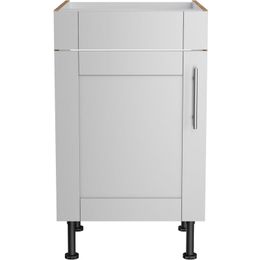 KOCHSTATION Sp&uuml;lenschrank &raquo;KS-Ahus&laquo; Breite 50 cm grau wildeiche Nachbildung, B/H/T: 50cm x 87cm x 58,4cm, T&uuml;ren: 1 Stk.