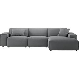 Home Affaire Ecksofa &raquo;Glimminge auch in Breitcord, Feincord, Boucl&eacute; + Easy care-Bezug&laquo; L-Form, Breite 294, Zierkissen grau 100% Polyester B/H/T: 294cm