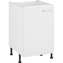 Optifit Sp&uuml;lenschrank &raquo;Parma&laquo; Breite 50 cm wei&szlig; Holzwerkstoff wei&szlig;, B/H/T: 50cm x 87cm x 58,4cm, T&uuml;ren: 1 Stk., Komplettausf&uuml;hrung