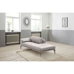 Egoitaliano Ottomane &raquo;Masu, Design trifft super Sitzkomfort, mit toller Detailverarbeitung&laquo; R&uuml;ckenkissen und Armteilrolle f&uuml;r mehr Komfort, mit Metallf&uuml;&szlig;en grau 