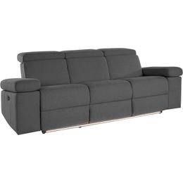 Home Affaire 3-Sitzer &raquo;Kilado&laquo; mit 2x Relaxfunktion, verstellbarer Armlehne, Kopfteilverstellung grau Struktur fein (95% Polyester 5%Nylon) B/H/T: 