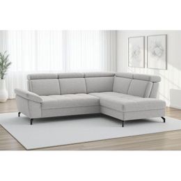 Sit & More sit&more Ecksofa &raquo;Vanity; L-Form, B. 254 cm&laquo; Inkl.Sitz-,Kopf-und Armteilverstellung 100% Polyester B/H/T: 254cm x 84cm x 197cm, Flachgewebe, Ottomane 