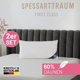 Spessarttraum Daunenkissen &raquo;FIRST CLASS&laquo; F&uuml;llung: 60% Daunen, 40%Federn Spar-Set, 2 Stk. tlg. hergestellt in Deutschland, allergikerfreundlich wei&szlig; 