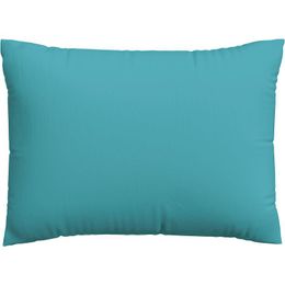 Schlafgut Kissenbezug &raquo;Premium Kissenbezug Woven Satin (1 St)&laquo; Ton-in-Ton Rei&szlig;verschluss, Fadendichte von 300tc, Uni, OEKO Tex blau Mako-Satin, Obermaterial: 