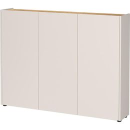 Germania Schuhschrank &raquo;Libbiano&laquo; Flurschrank, Soft-close, verstellb. B&ouml;den, in 3 H&ouml;hen, 2- oder 3-t&uuml;rig beige Holzwerkstoff Kaschmir, B/H/T: 138cm x 