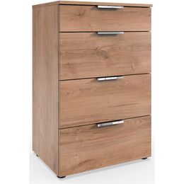 wimex Schubkastenkommode &raquo;Level by fresh to go&laquo; 4 Schubladen mit soft-close Funktion, 54cm breit, 84cm hoch braun Holzwerkstoff B/H/T: 54cm x 84cm x 41cm, 4