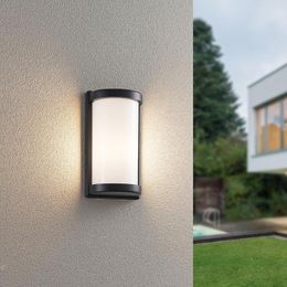 REALITY LEUCHTEN Au&szlig;en-Wandleuchte &raquo;PUELO, Outdoor Wandlampe Hauswand Fassade Garten, exkl 1x E27 max 10W&laquo; E27 1 Stk. warmwei&szlig; - kaltwei&szlig; halbrunde 