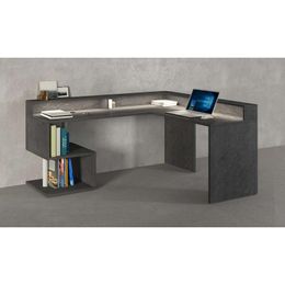 Home Affaire Eckschreibtisch &raquo;Esse, Schreibtisch im modernen Design&laquo; mit oder ohne Monitoraufsatz Breite 180/160 cm, "Made in Italy" grau B/H/T: 180cm