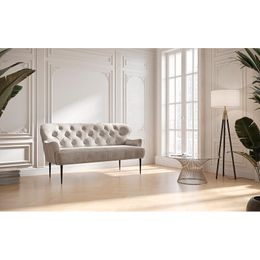 OTTO home 2,5-Sitzer &raquo;Amber&laquo; mit Knopfheftung,in verschieden Stoffarten grau 100% Polyester B/H/T: 173cm x 97cm x 87cm, Luxus-Microfaser ALTARA NUBUCK