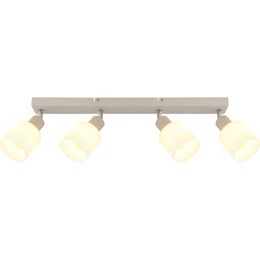 Globo LIGHTING Deckenspot &raquo;TRENT&laquo; E14 1 Stk. Drehbarer Strahler f&uuml;r Wohn- & Esszimmer sandfarben matt beige 4, &Oslash; 8cm H: 18,5cm, 1 Stk.