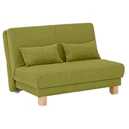 Home Affaire Schlafsofa &raquo;Gina&laquo; vom Sofa zum Bett mit einem Handgriff, in 4 Breiten, Nierenkissen gr&uuml;n Chenille (100% Polyester) B/H/T: 120cm x 86cm x 