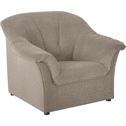 DOMO collection Sessel &raquo;Pegnitz zeitlos, elegante Armlehnen, komfortabel&laquo; braun 100% Polyester Struktur grob, B/H/T: 105cm x 82cm x 82cm