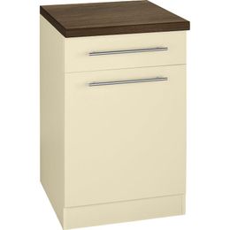 Wiho-K&uuml;chen wiho K&uuml;chen Unterschrank &raquo;Unna&laquo; 50 cm breit beige B/H/T: 50cm x 85cm x 60cm, Schubladen: 1 Stk. T&uuml;ren: 1 Stk.