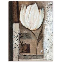 Artland Leinwandbild &raquo;Braune Tulpen I&laquo; Blumen 1 Stk. tlg. auf Holzrahmen gespannt beige Leinwand B/H/T: 60cm x 80cm, Leinwandbild Blumen Hochformat, 1 Stk.