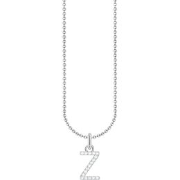 Thomas Sabo Damen Thomas Sabo Kette mit Anh&auml;nger &raquo;Buchstabe&laquo; mit Zirkonia (synth.) bunt 45, Z, Silber 925 (recycelt)