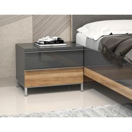 OTTO home Nachtkonsole &raquo;Onyx, Nachttisch mit 2 oder 3 Schubladen, UV Lackierung Hochglanz&laquo; mit Soft-Close-Funktion, Ma&szlig;e (B/T/H) 56/41/43 oder 59cm 