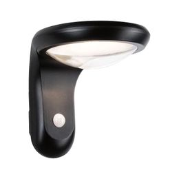 Paulmann LED Au&szlig;en-Wandleuchte &raquo;Solar Diskola IP44 180x234mm 3000K 3,5W 400lm Anthrazit Kunststoff&laquo; 1 Stk. Warmwei&szlig; Bewegungsmelder grau 1, H: 18,4cm, 1 Stk.