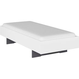 Rauch Futonbett &raquo;Phoenix&laquo; ohne Kopfteil wei&szlig; Liegefl&auml;che L&auml;nge B: 200cm x 90cm, H&ouml;he Bett: 41cm, ohne Matratze
