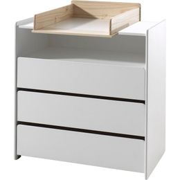 Vipack Wickelkommode &raquo;Kiddy&laquo; Wickelaufsatz, ohne Wickelauflage, viel Stauraum 90 cm wei&szlig; Holzwerkstoff B/H/T: 90cm x 106cm x 74cm