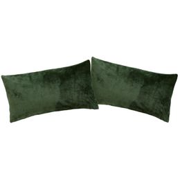 OTTO home Kissenbezug &raquo;Desner3&laquo; Kissenh&uuml;lle mit Rei&szlig;verschluss, Cashmere-Touch, kuschelig & weich gr&uuml;n Microfaser, Obermaterial: 100% Polyester B/L: 