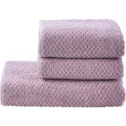 done. Handtuch Set &raquo;Provence Honeycomb&laquo; in Honigwaben-Optik, mit Fransen rosa Walkfrottier, Walkfrottier 3 Stk., Walkfrottier