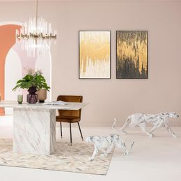 KARE Bild mit Rahmen &raquo;Gerahmtes Bild Abstract&laquo; gold B/H/T: 80cm x 120cm x 4cm