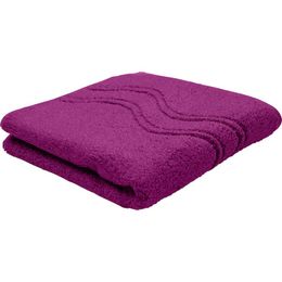 Ross Duschtuch &raquo;Cashmere feeling&laquo; 100% Baumwolle, mit Wellen-Bord&uuml;re, gro&szlig;e Farbauswahl pink Frottier, Baumwolle B/L: 75cmx140cm, 1 Stk., Frottier